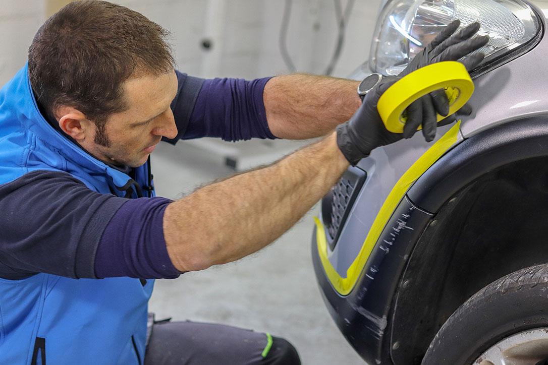 How to repair a scratched and textured bumper - Q1® Premium Masking ...